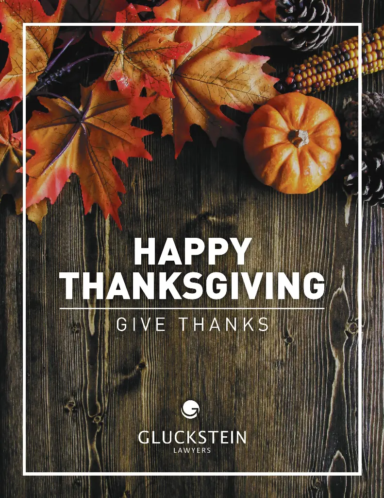 Gluckstein Lawyers Thanksgiving Cookbook - Gluckstein Lawyers