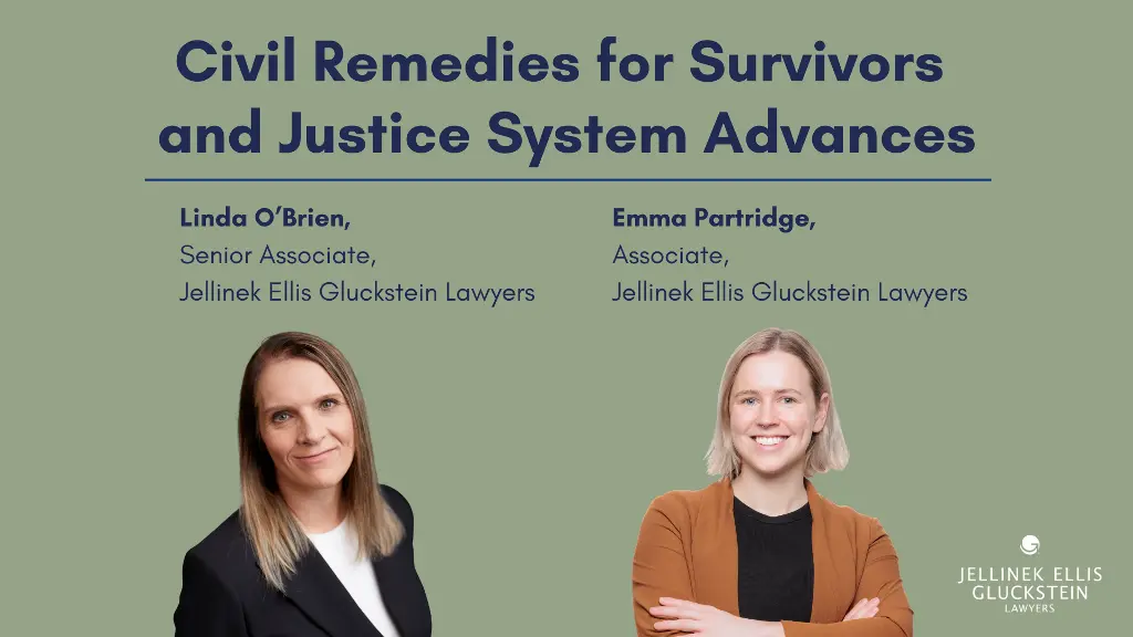 Civil Remedies for Survivors & Justice System Advances - VIDEO